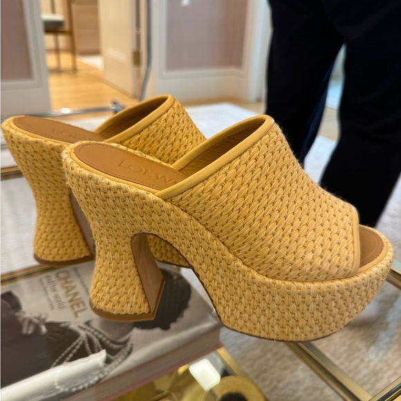 Loewe | Shoes | Loewe Raffia Platform Wedges | Poshmark